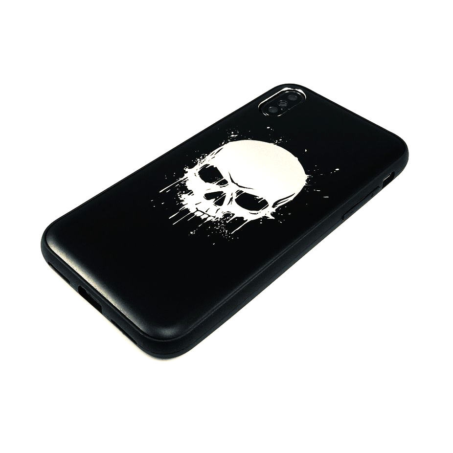 Black iPhone & Samsung Aluminum Metal Phone Case Cover Skull Blood ...