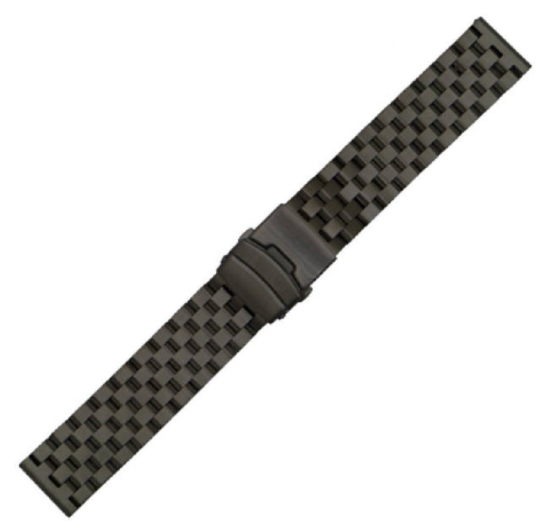 Timex Compatible Black PVD SS Steel Metal Watch Band Strap Bracelet ...