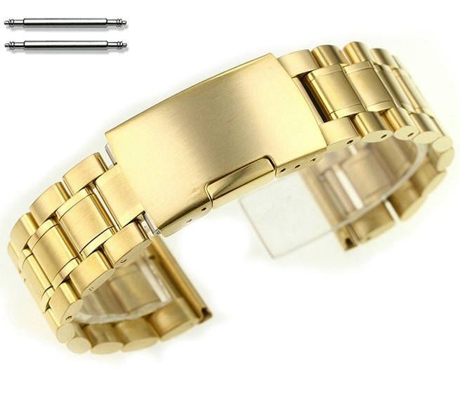 Bulova Compatible Gold Tone Steel Metal Bracelet Replacement Watch Band ...
