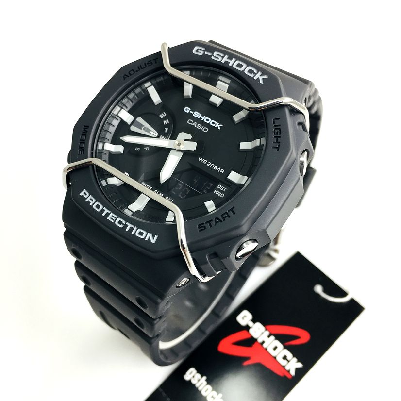 Casio G-Shock GA2100 Grey Digital Analog Wire Face Watch GA2100PTS-8A