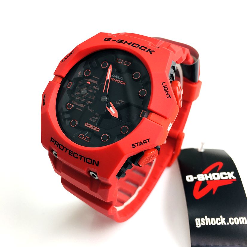 Casio G-Shock Red Analog Digital Mobile Smartphone Link Watch GAB001-4A