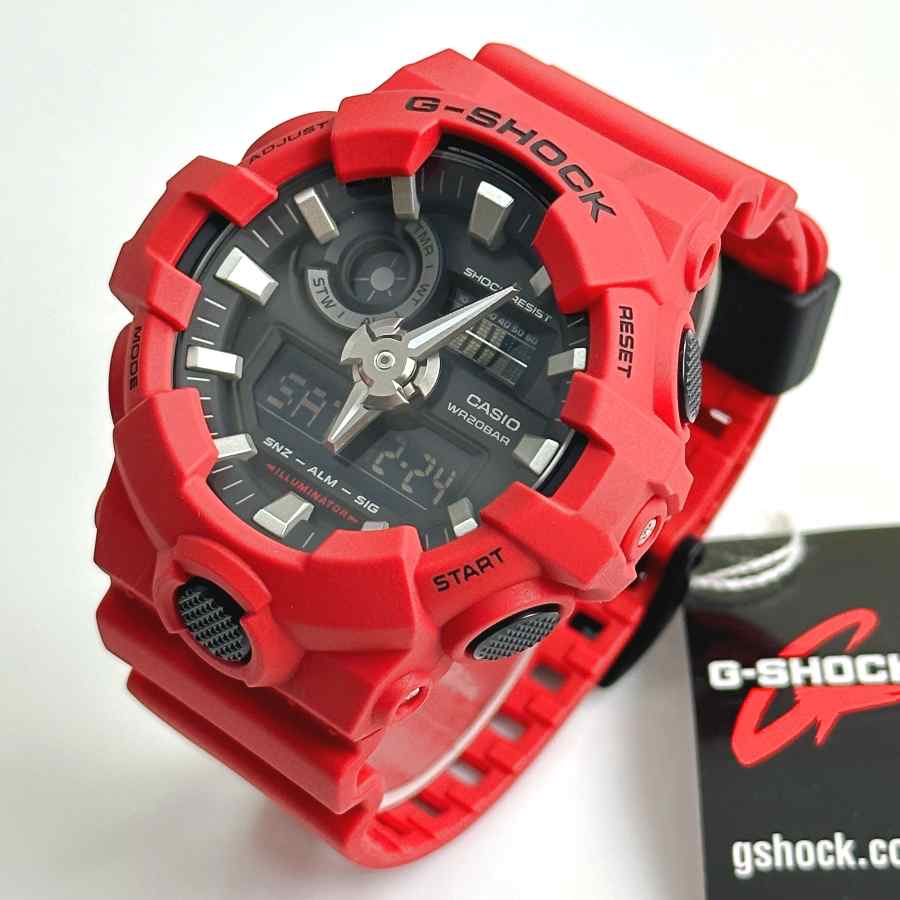 Casio G-Shock Red Digital Analog Watch GA700-4A