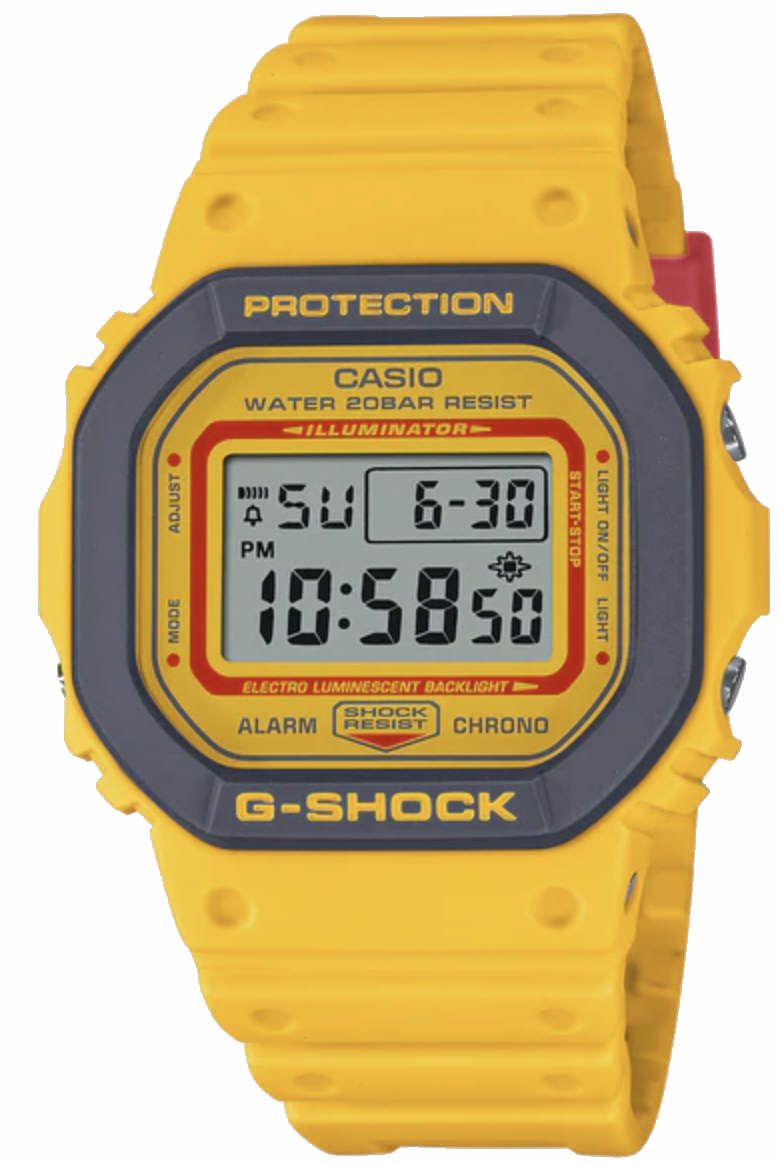 Casio G-Shock Retro Yellow Classic Digital Watch DW5610Y-9