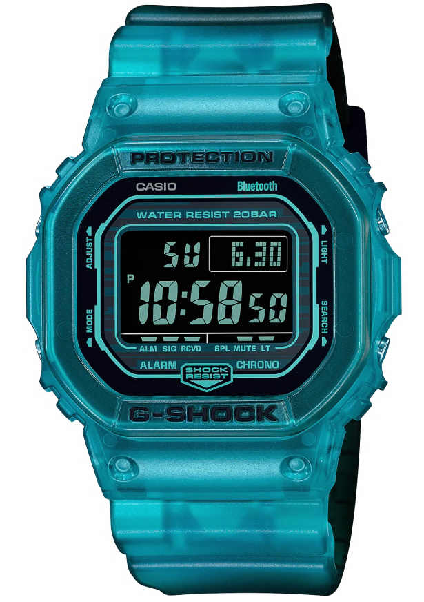 Casio G-Shock Transparent Clear Blue Digital Watch DWB5600G-2
