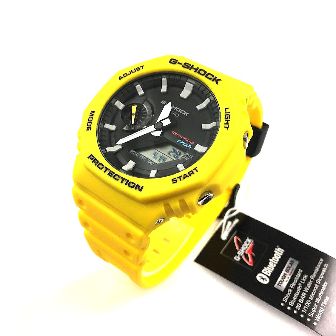 Casio G-Shock Yellow Ana-Digi Mobile Link Bluetooth Watch GA-B2100 ...