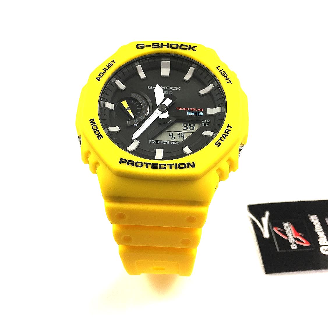 Casio G-Shock Yellow Ana-Digi Mobile Link Bluetooth Watch GA-B2100 ...