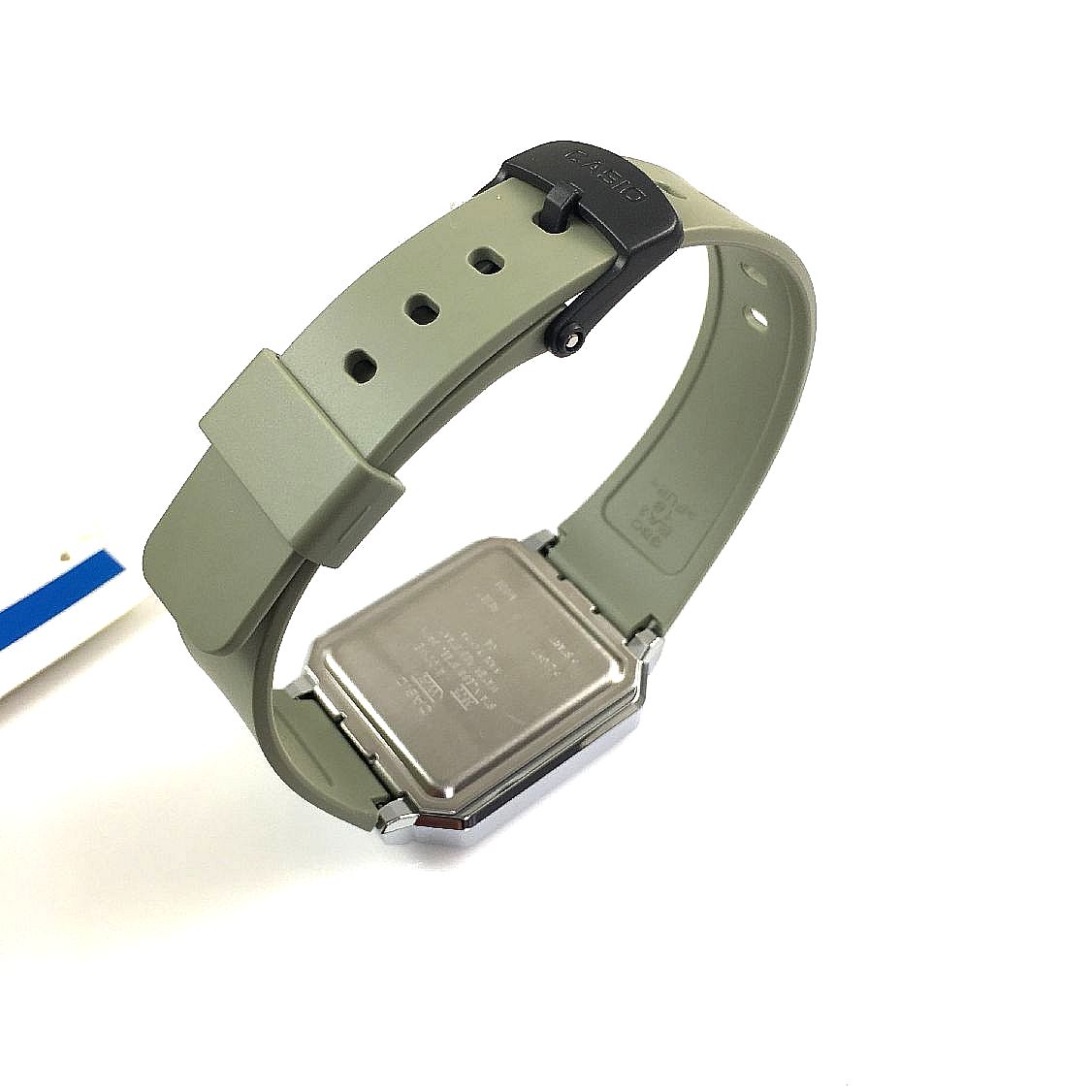 Casio Vintage Collection Digital Dial and Green Resin Strap Watch ...