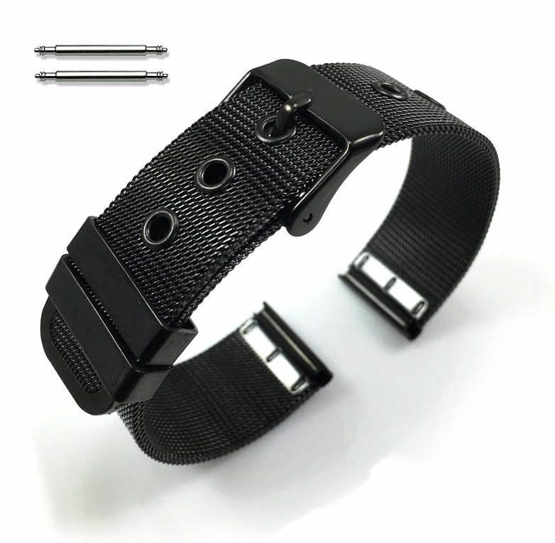 Citizen Compatible Black Stainless Steel Thin Mesh Replacement Watch ...