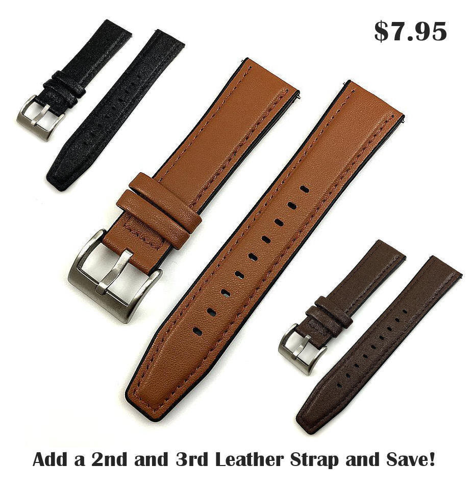 Timex Compatible Light Brown Leather Watch Strap Quick Release Band ...