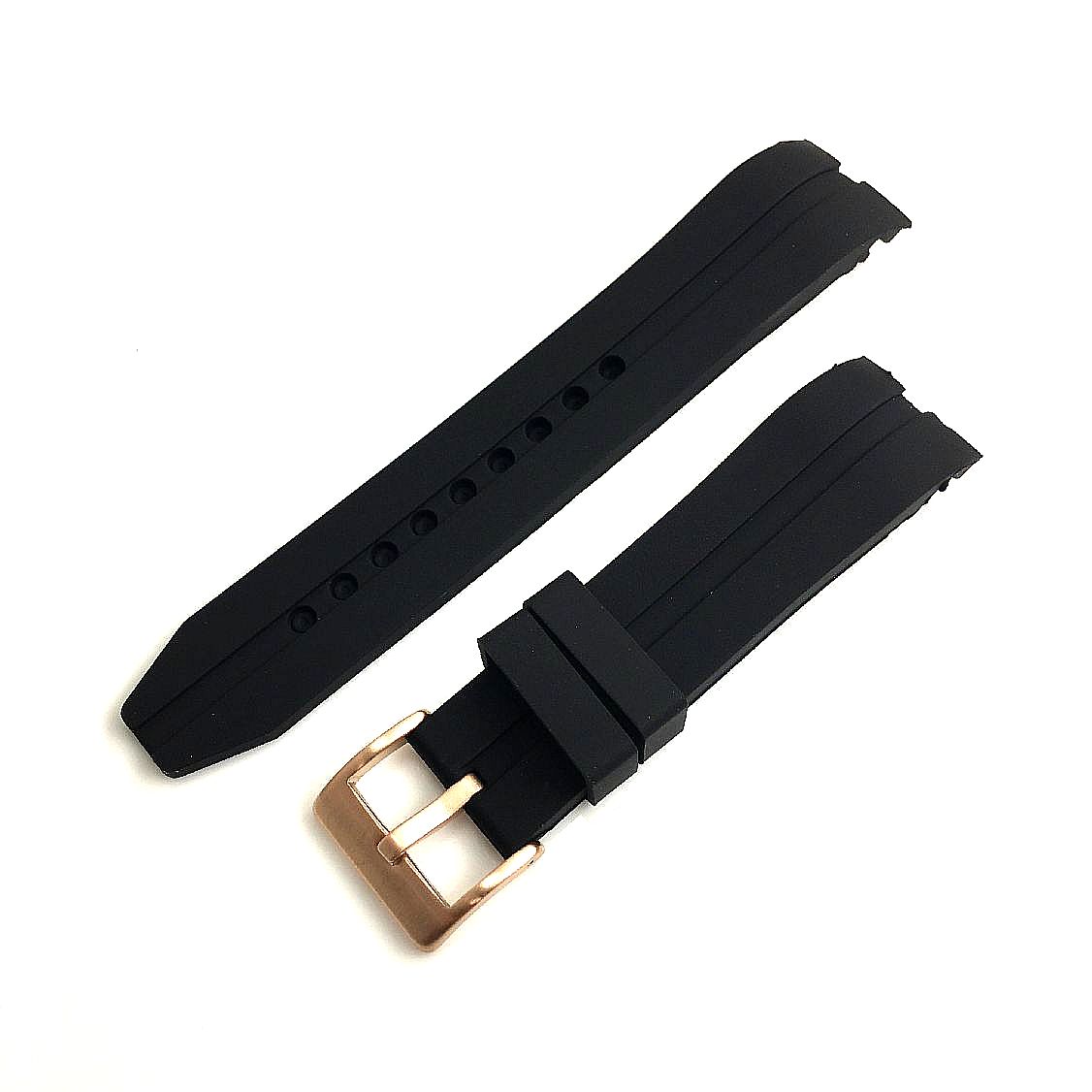 Bulova Compatible Curved End Rubber Silicone Replacement Watch Band ...