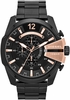 Black Diesel Mega Chief XL Big Chronograph Watch DZ4309