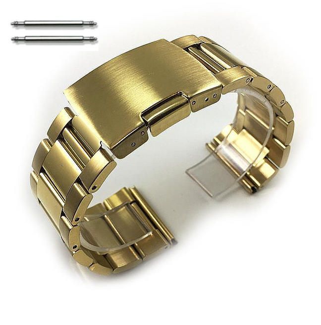 Fossil Compatible Gold Tone Steel Metal 28mm 30mm Replacement Watch ...