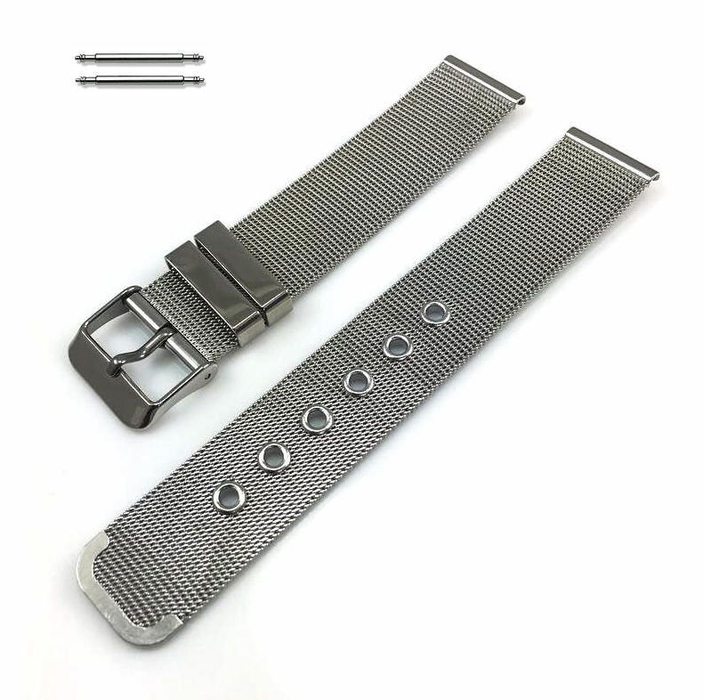 Fossil Compatible Stainless Steel Thin Mesh Replacement Watch Band ...