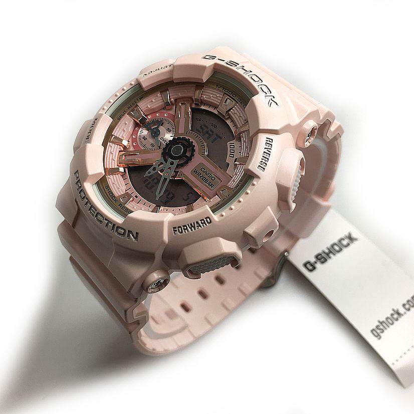 Women's Casio G-Shock Pink Analog Digital Watch GMAS110MP-4A1