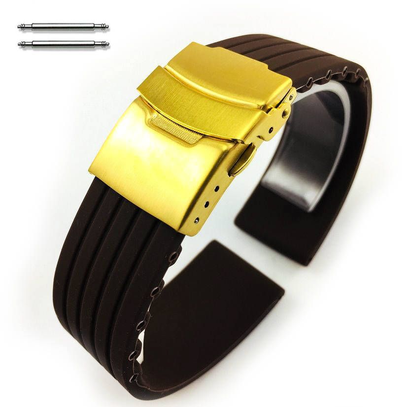Guess Compatible Brown Rubber Silicone Replacement Watch Band Strap ...