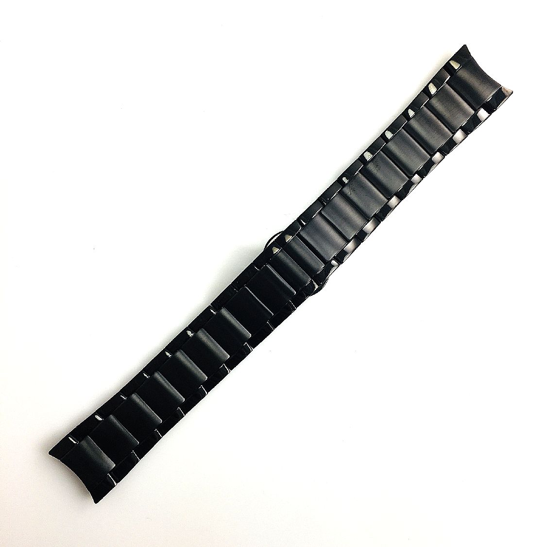 Bulova Compatible High Quality Black PVD 22mm Metal Solid Curved End ...