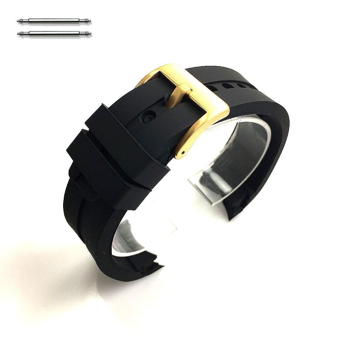 Invicta Compatible Curved End Rubber Silicone Replacement Watch Band ...