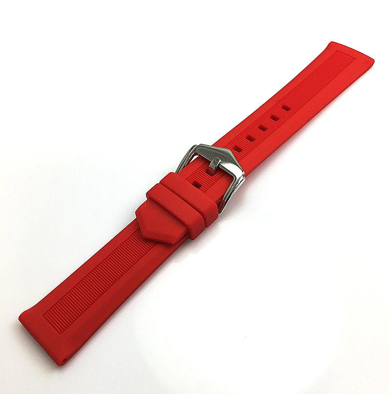 Armitron Compatible Red Silicone Replacement Watch Band Strap #4415