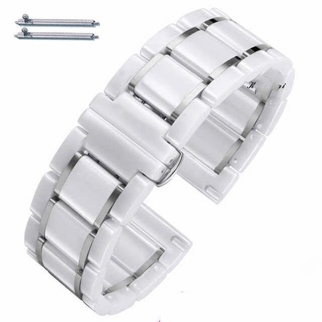 Invicta Compatible White Ceramic Replacement Watch Clasp Quick Release ...