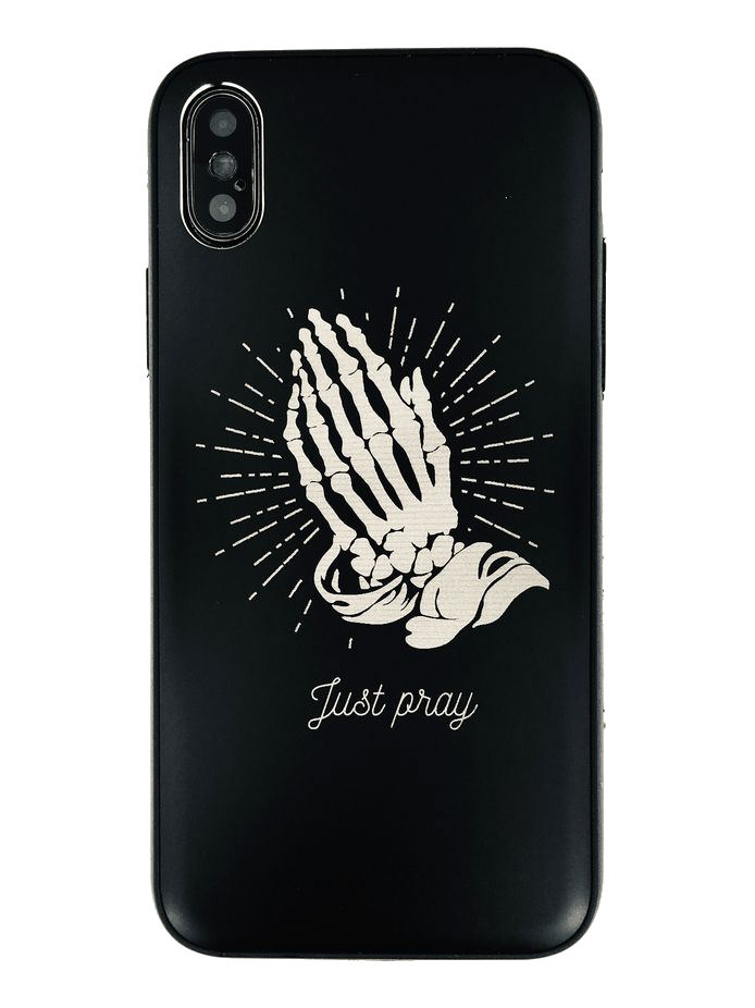 iPhone & Samsung Aluminum Metal Cell Phone Case Cover Skeleton Hands ...