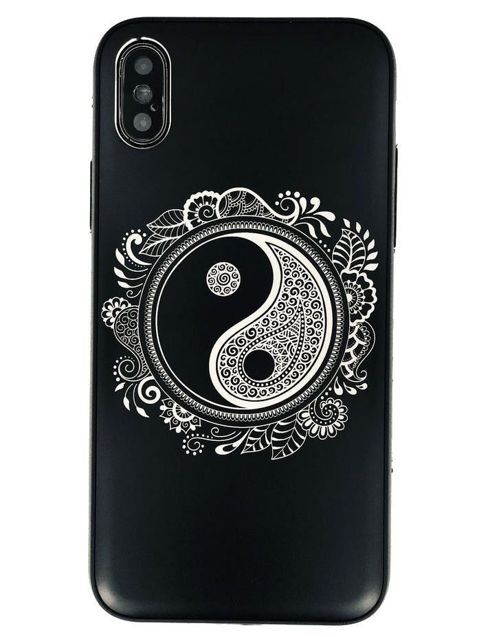 iPhone & Samsung Metal Aluminum Cell Phone Case Cover Ying Yang Art ...