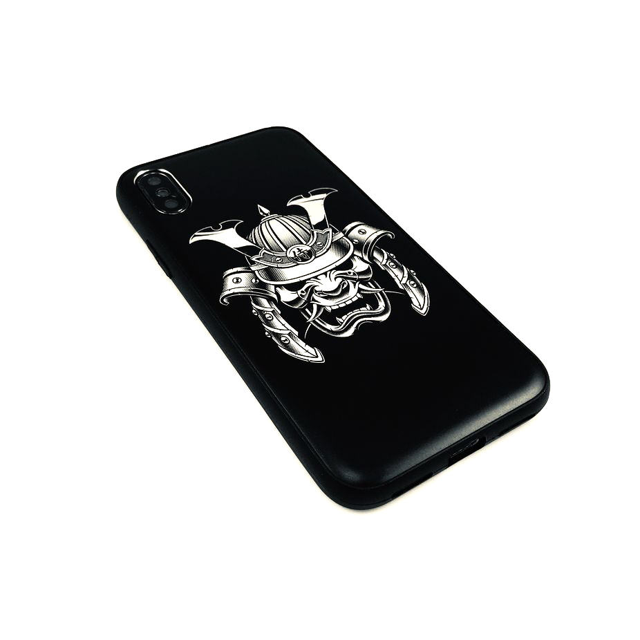 iPhone & Samsung Metal Phone Case Cover Japanese Samurai War Mask ...