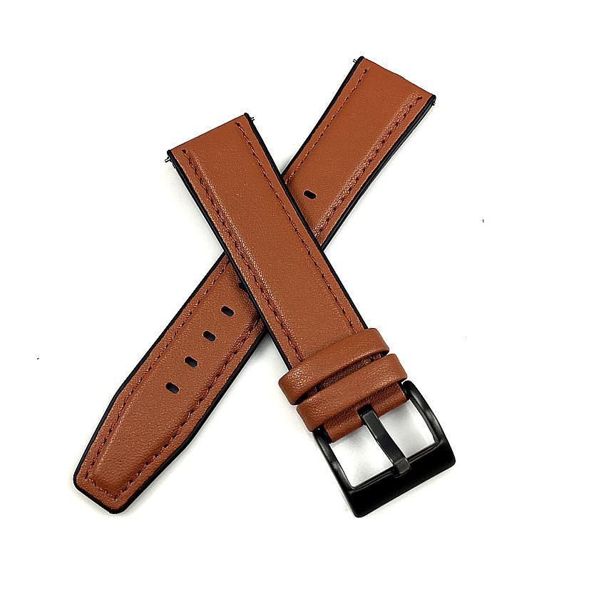 Casio Compatible Light Brown Leather Watch Strap Quick Release Band ...