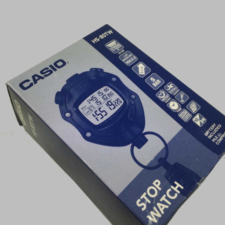 Men's Black Casio Digital Sports Stop Watch HS80TW-1