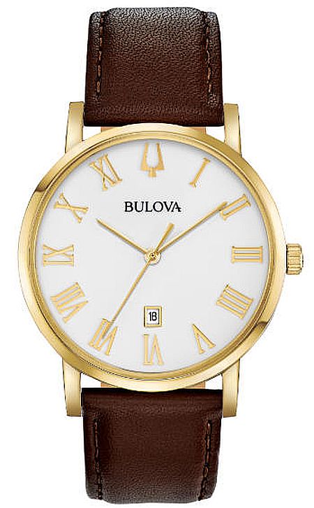 Men's Bulova American Clipper Elegant Gold Tone Watch 97B183