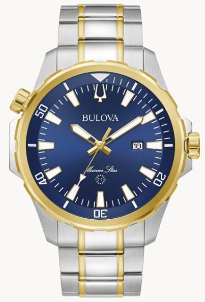 Men's Bulova Marine Star Sport Blue Dial Watch 98B384