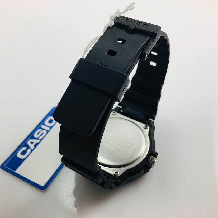 Men's Casio Analog Black Dial Black Band Watch MRW200H-9BV