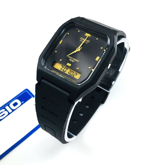 Men's Casio Black Classic Digital Analog Watch AW48HE-1AV