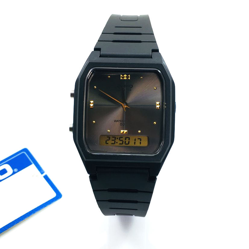 Men's Casio Black Classic Digital Analog Watch AW48HE-8AV