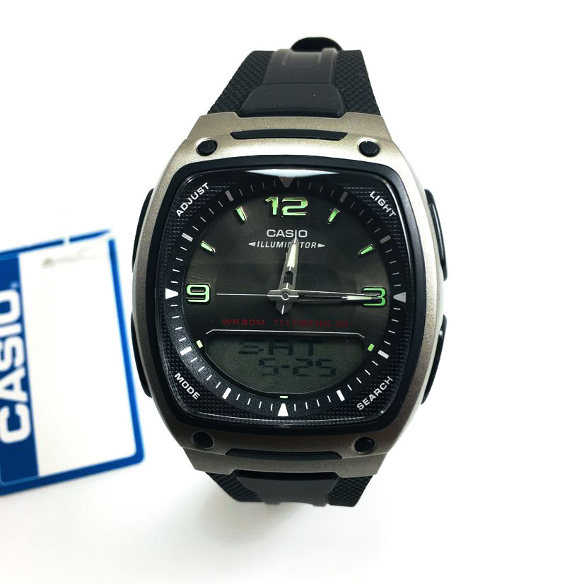 Men's Casio Black Classic Digital Analog Watch AW81-1A1V