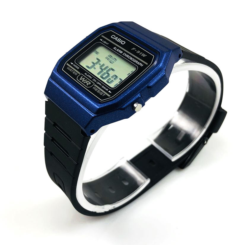 Men's Casio Black Classic Digital Resin Band Watch F91WM-2A