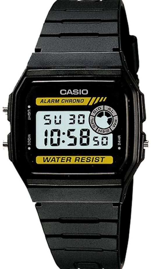 Men's Casio Classic Black Tone Case Digital Chronograph Watch F94WA-9