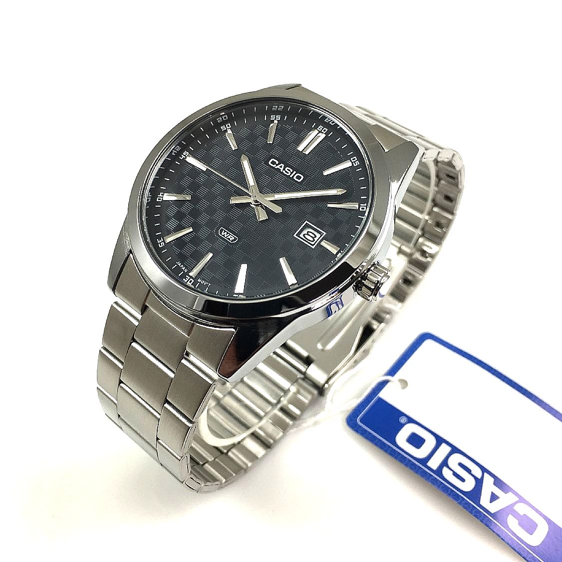 Men's Casio Classic Collection MTP-VD03D Blue Dial Steel Watch MTPVD03D-2A