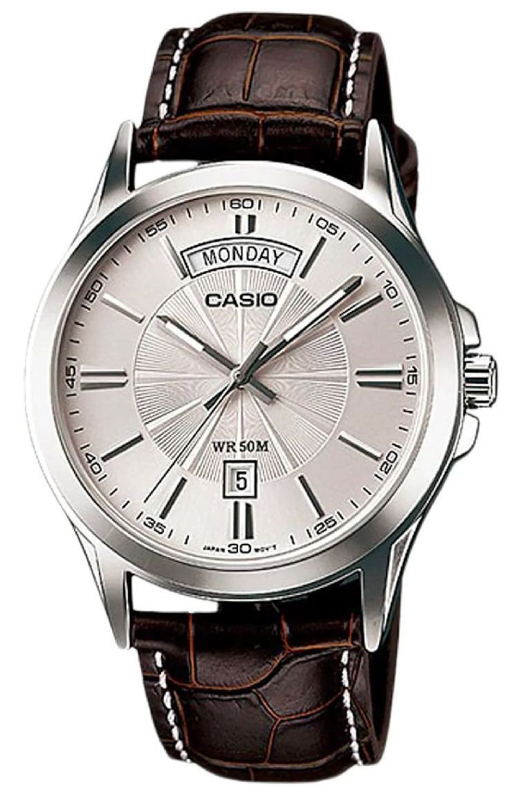 Men's Casio Collection MTP-1381D Elegant Day-Date Watch MTP1381L-7A