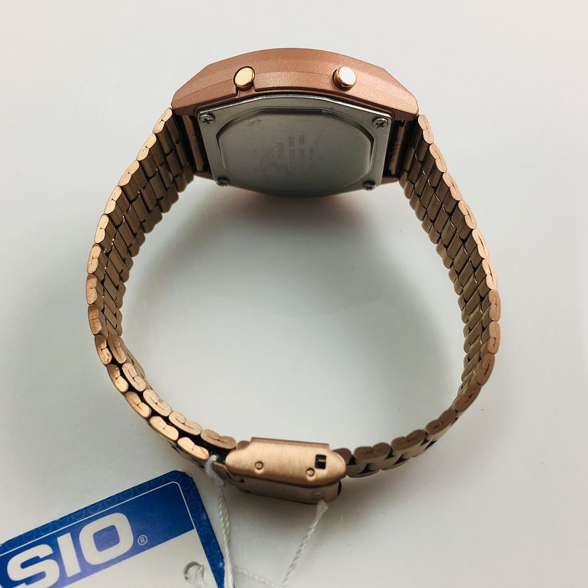 Men's Casio Digital Rose Gold Tone Steel Band Watch B640WC-5A