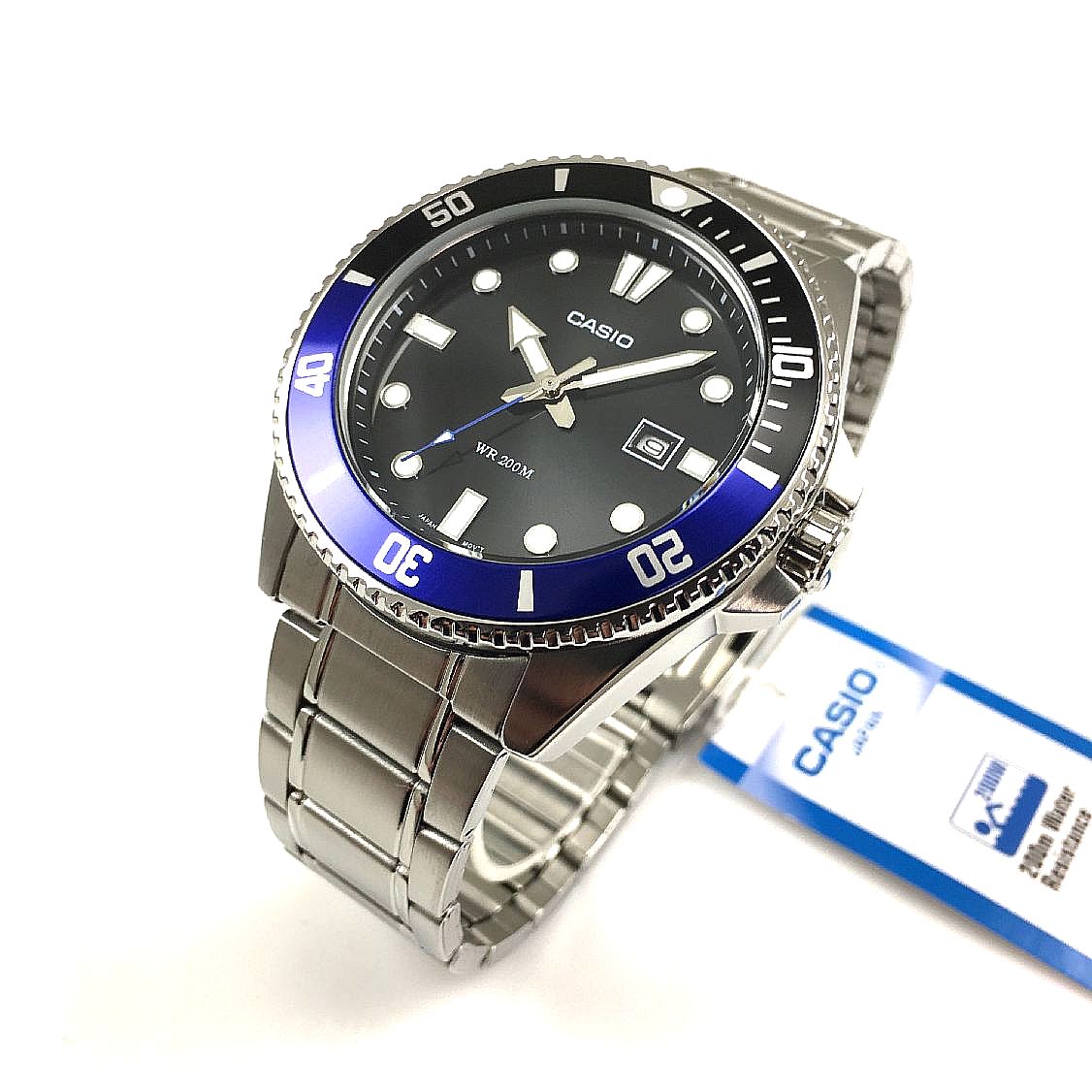 Men's Casio Diver's Style 200 M Sports Dive MDV-107D Batman Watch ...