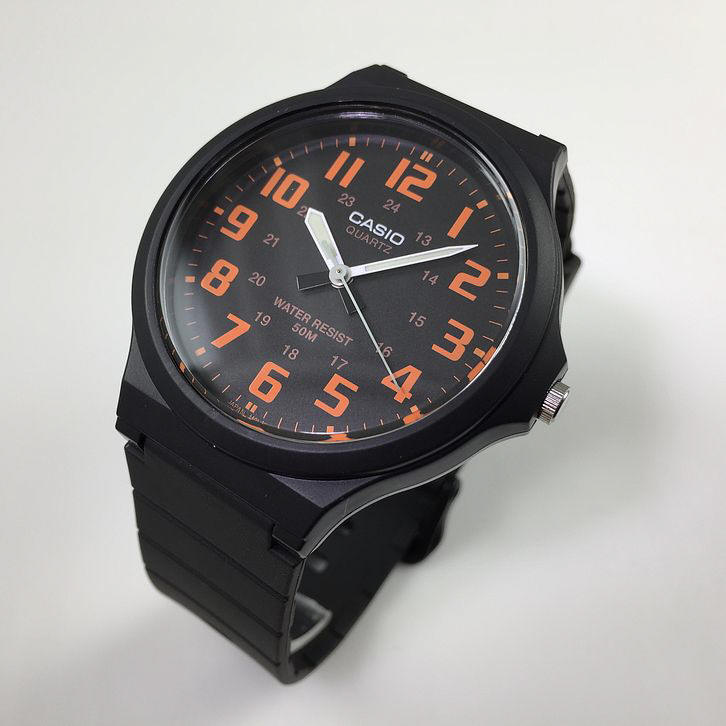 Men's Casio Easy To Read Casual Black Watch MW240-4BV