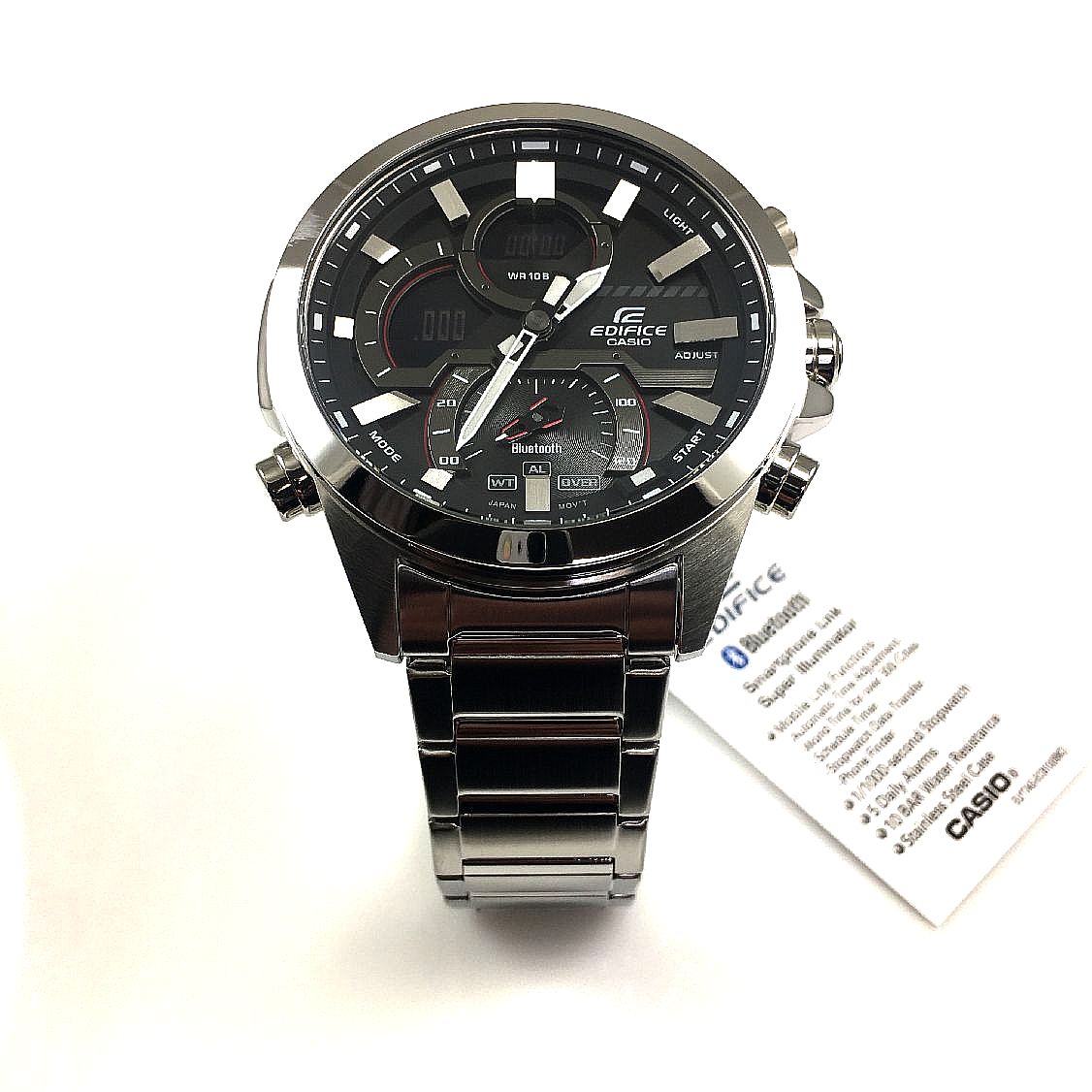 Men's Casio Edifice Bluetooth Smartphone Link Ana-Digi ECB-30D Watch ECB30D-1A