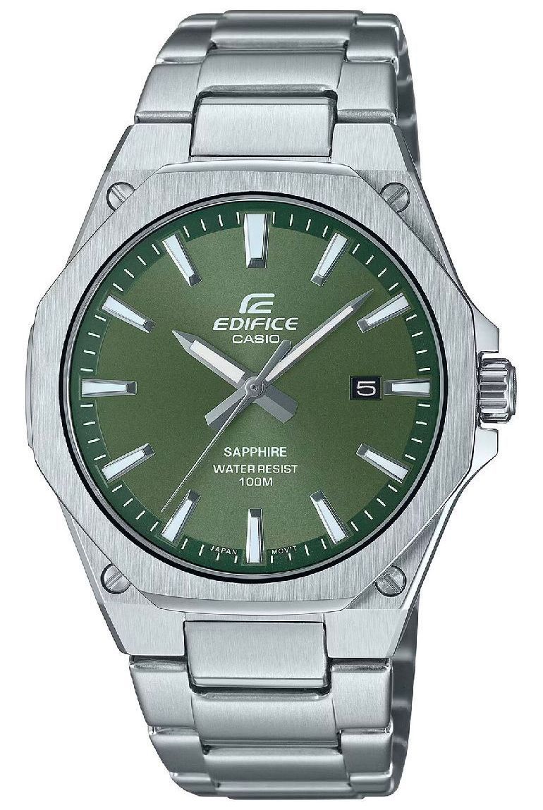 Men's Casio Edifice Green Slim Sapphire Crystal EFR-S108D Watch ...