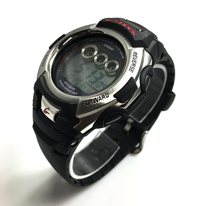 Men's Casio G-Shock Black Silicone Digital 46 mm Watch GWM500A-1A
