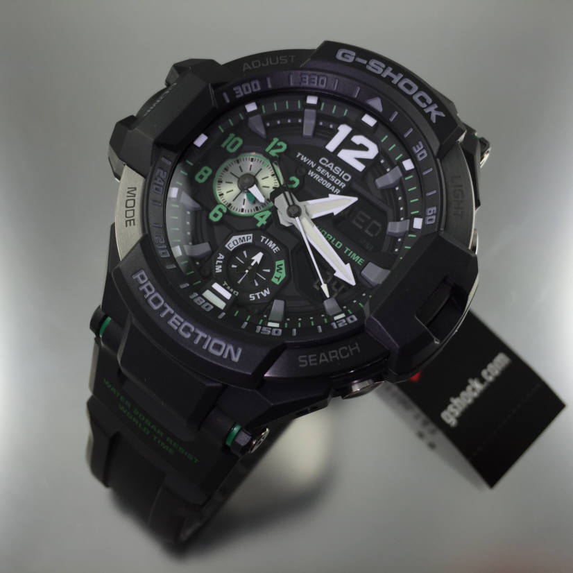 Men's Casio G-Shock Gravity Master Aviation Watch GA1100-1A3