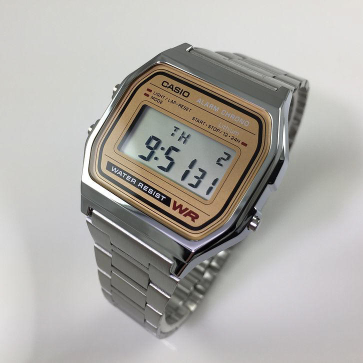 Men's Casio Classic Digital Metal Band Watch A158WEA-9