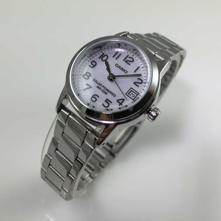 Women's Casio Solar Power Stainless Steel Watch LTPS100D-7BV