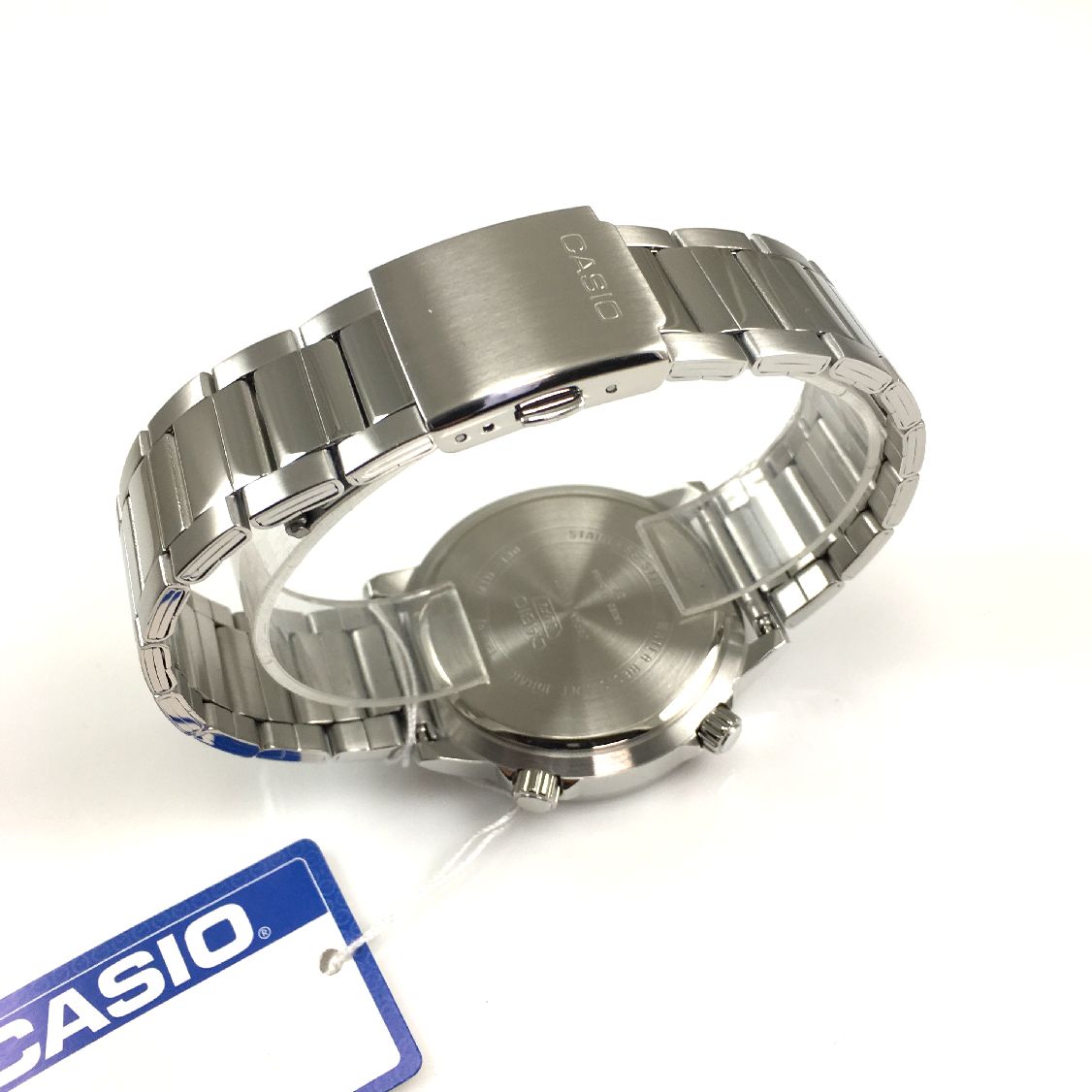 Men's Casio Pilot Aviator Style MTD-130D Silver Dial Steel Watch MTD130D-7A