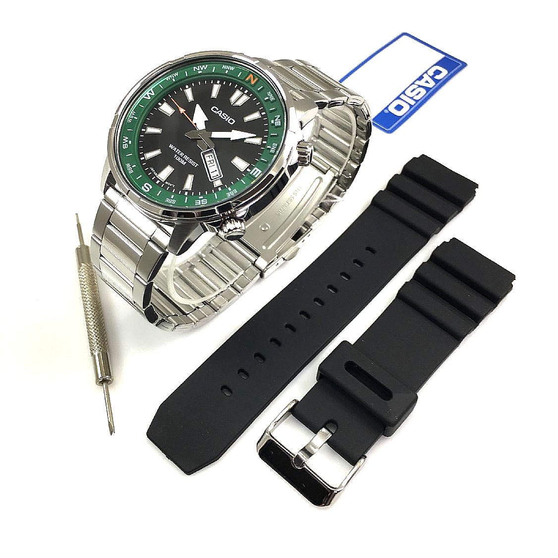 Men's Casio Pilot Aviator Style MTD-130D Steel Watch MTD130D-1A3