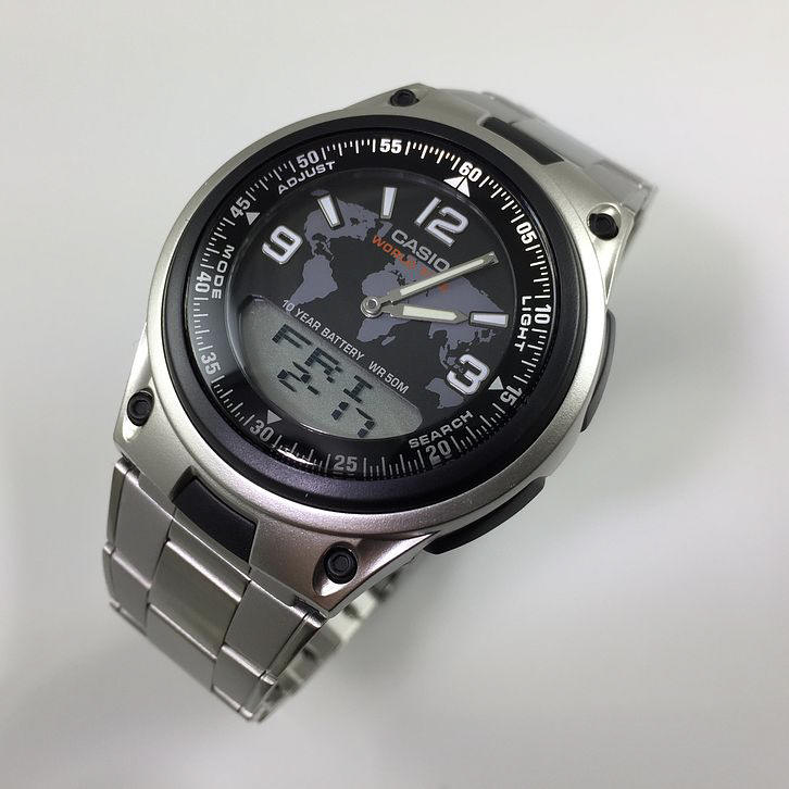 Men's Casio World Time 30 Telememo Watch AW80D-1A2V